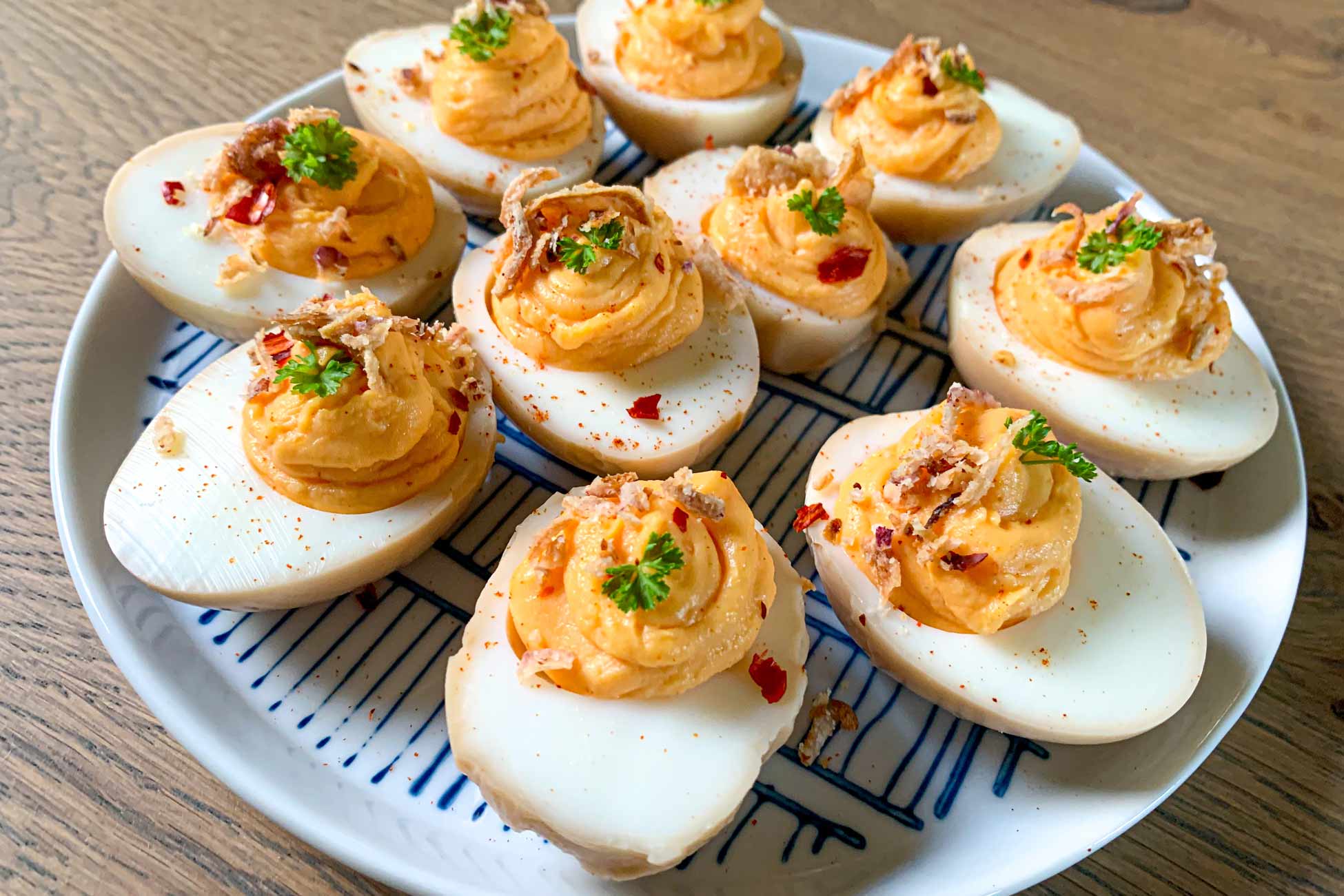 Gevulde eieren op z'n Aziatisch - Flofood.nl